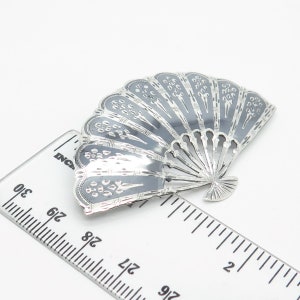 925 Sterling Silver Vintage SIAM Fan Pin Brooch - Etsy