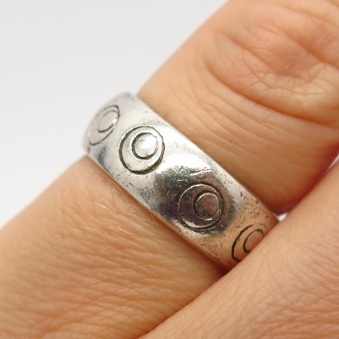 925 Sterling Silver Spiral Swirl Design Band Ring Size 5 3/4 - Etsy
