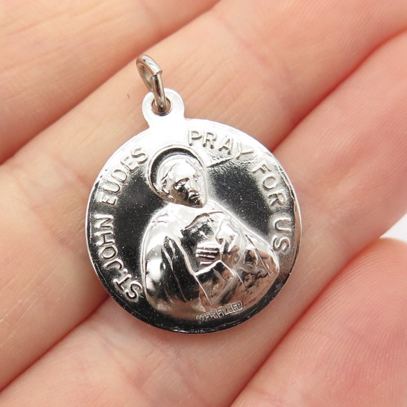 925 Sterling Silver Antique Religious Theme Charm Pen… - Gem