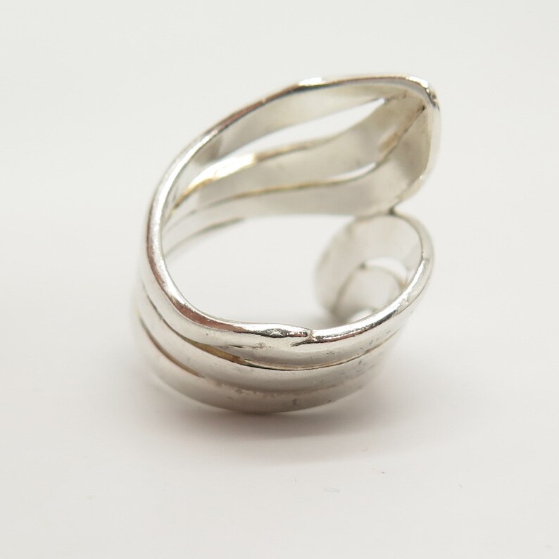 950 Silver Vintage Overlap Ring Size 6 3/4 - Etsy