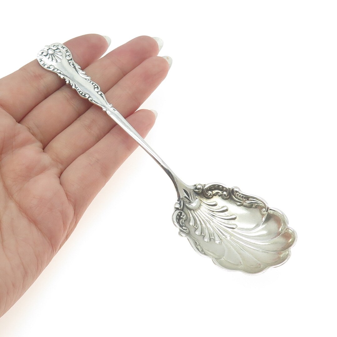 FRANK WHITING 925 Sterling Silver Antique 1891 George III Sugar Shell ...