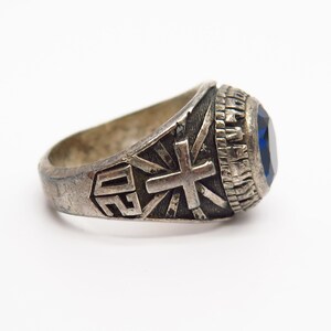 925 Sterling Silver Glass St. Francis Xavier School Ring Size 8.5 - Etsy