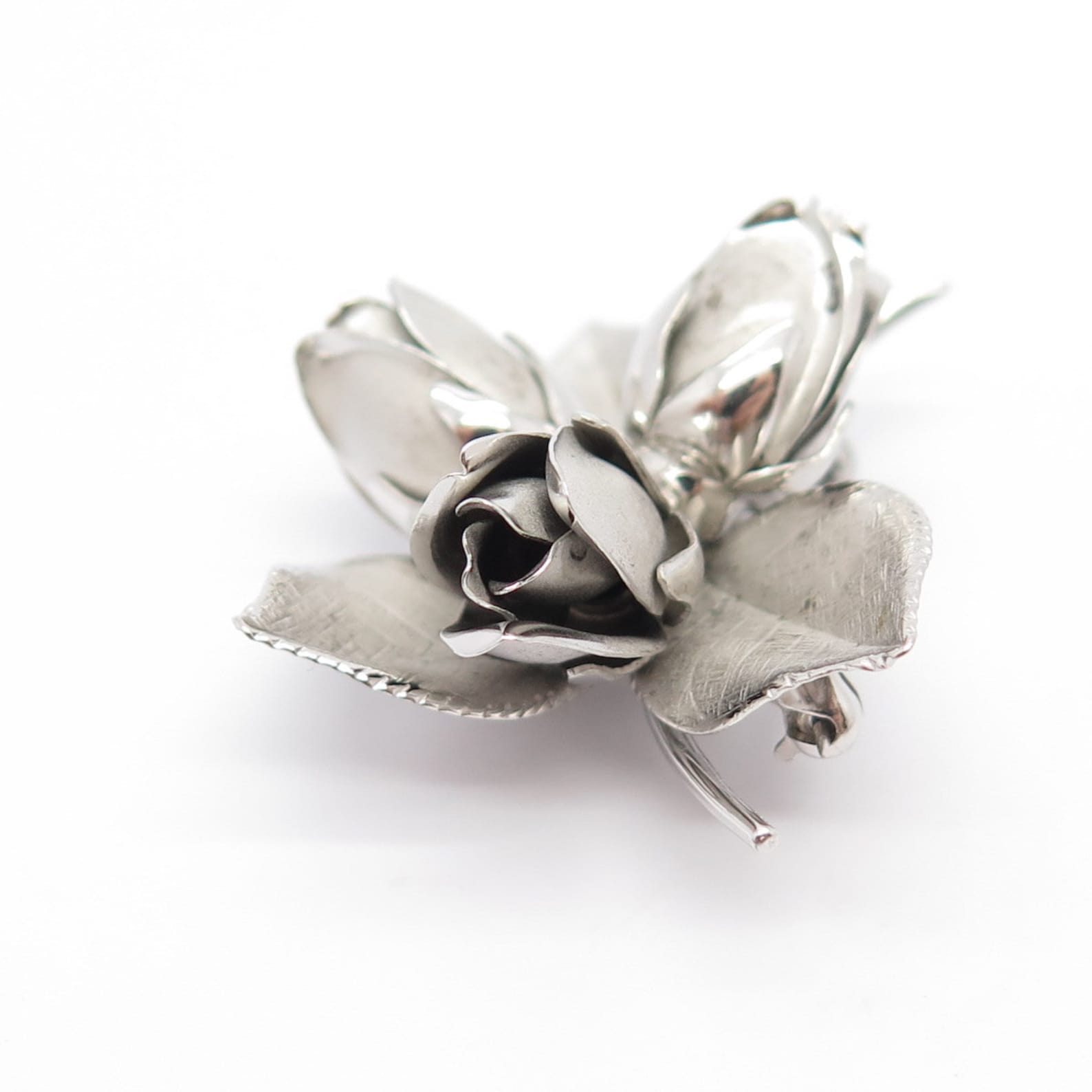 925 Sterling Silver Vintage Harry S. Bick Floral Pin Brooch | Etsy