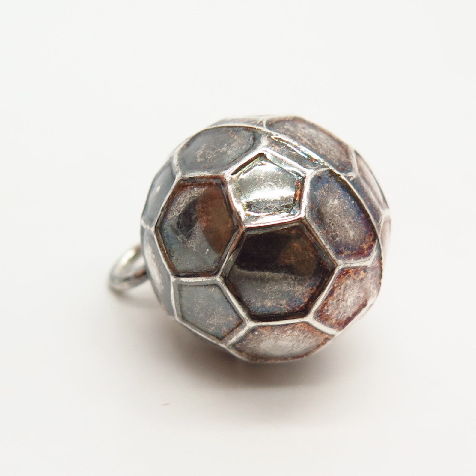 925 Sterling Silver Football Ball Design Slide Pendant - Etsy