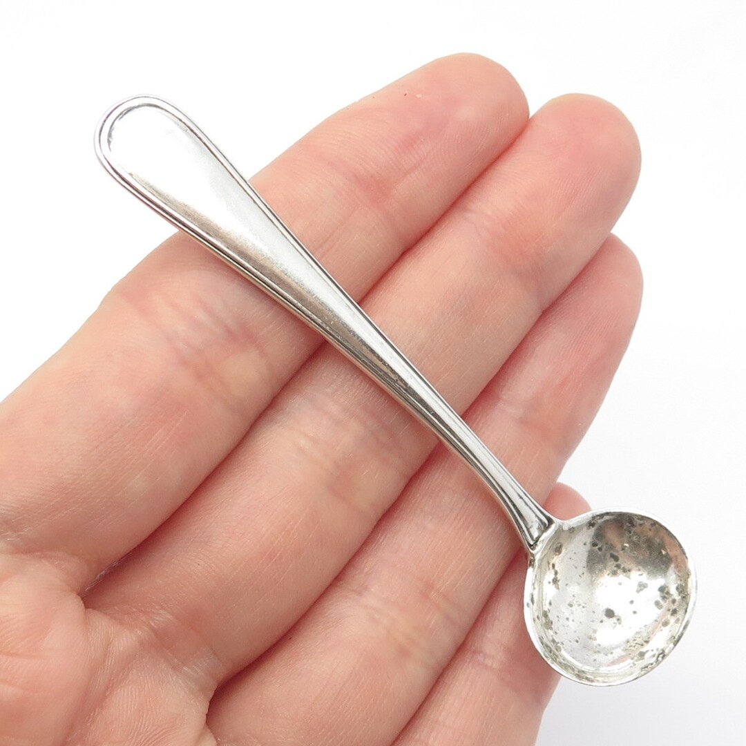 925 Sterling Silver Antique Plummer Salt and Spices Spoon - Etsy