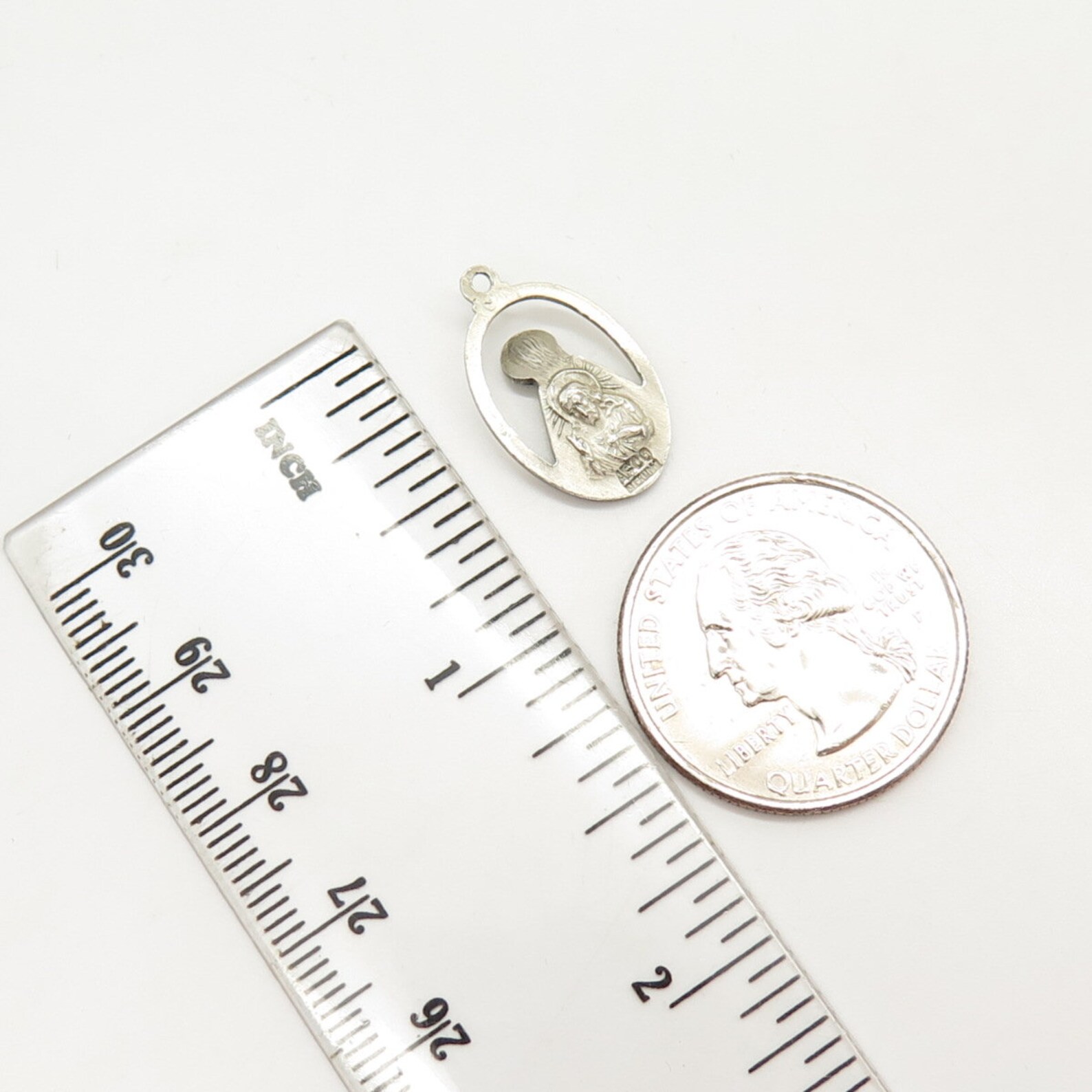 925 Sterling Silver Vintage Jesus Sacred Heart Religious | Etsy