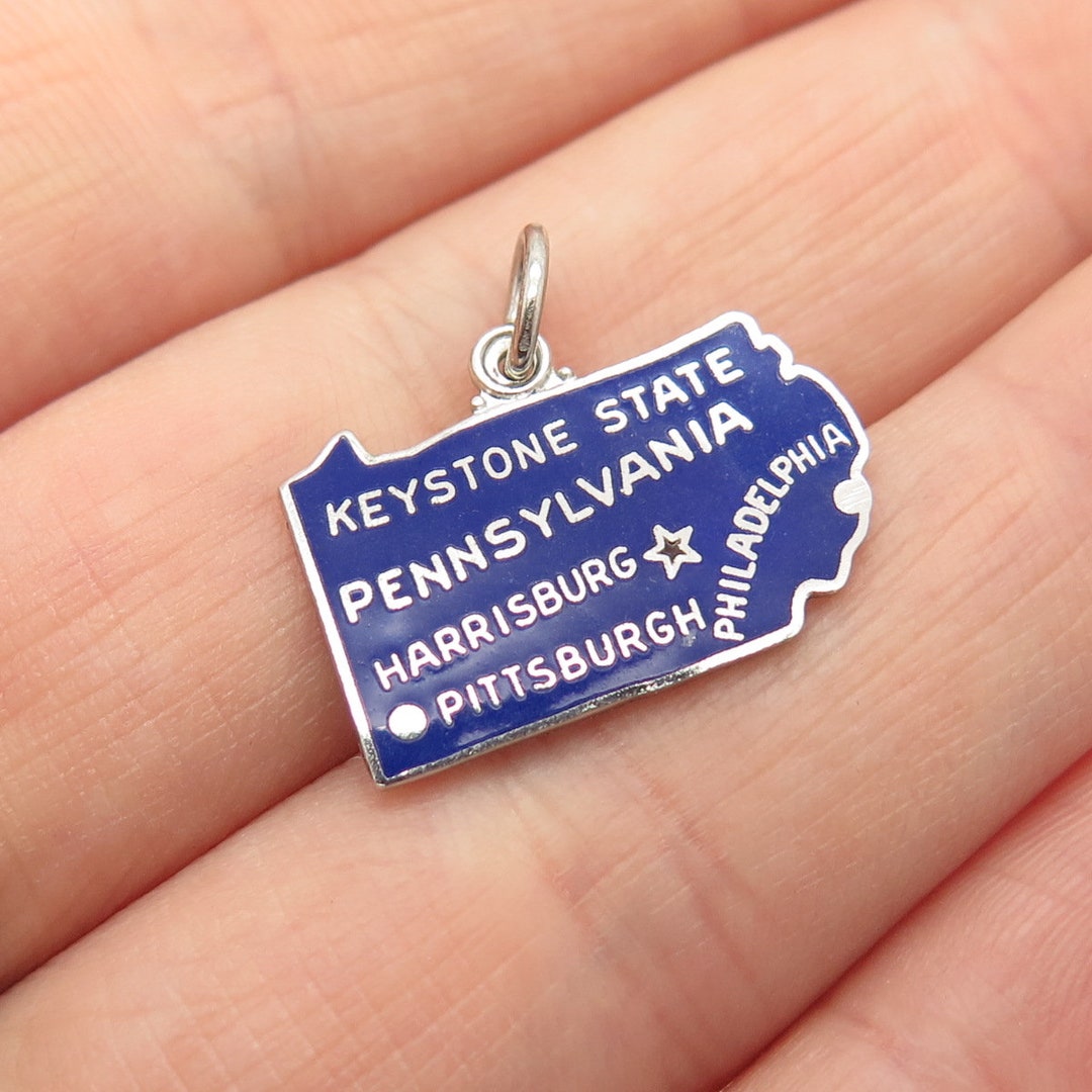 925 Sterling Silver Vintage Griffith and Sons Co. Enamel pennsylvania ...