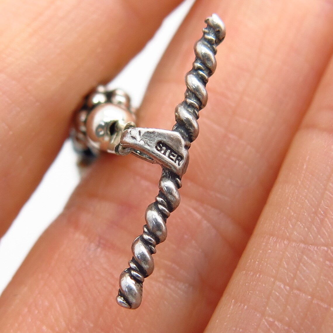 925 Sterling Silver Vintage Real Melanite Gem Beaded Design - Etsy