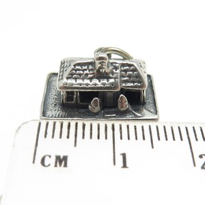 925 Sterling Silver Vintage Old House Charm Pendant - Etsy