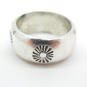 VERSANI 925 Sterling Silver Vintage Sun Band Ring Size 6.5 - Etsy
