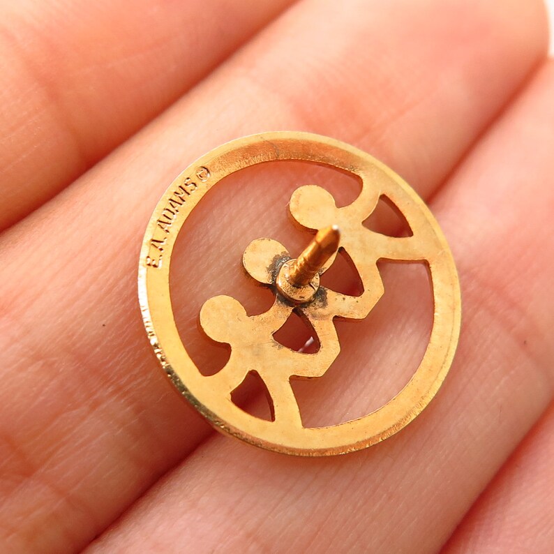 Gold Filled Vintage E.A. Adams Children Holding Hands Pin - Etsy