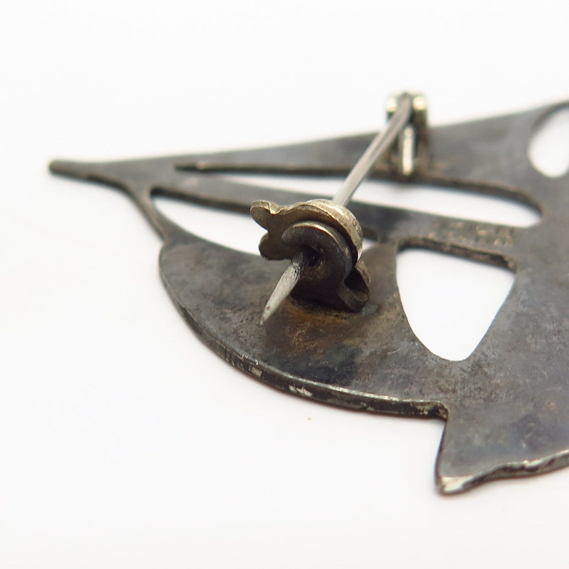 925 Sterling Silver Vintage Mexico Real Abalone Shell Sailboat | Etsy