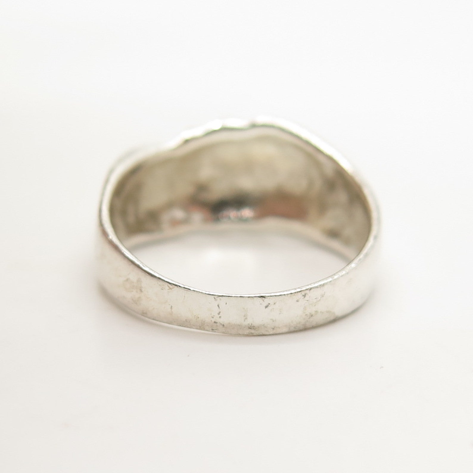 925 Sterling Silver Vintage Ribbed Ring Size 7 - Etsy