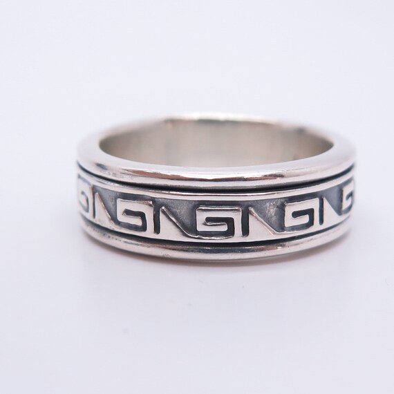 925 Sterling Silver Vintage Rotating Men's Band Size … - Gem
