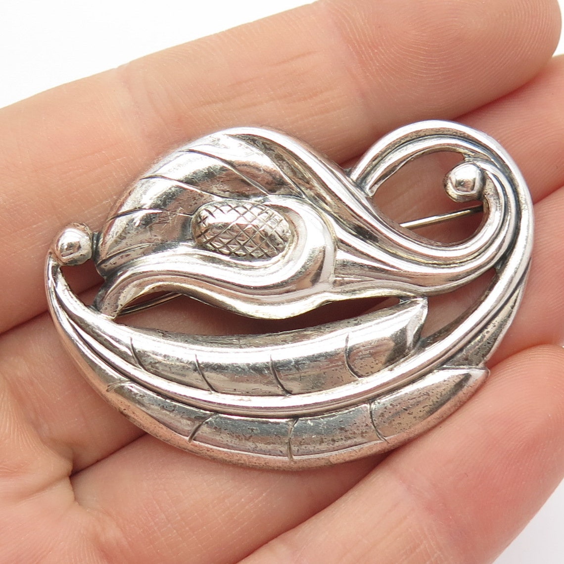 925 Sterling Silver Vintage Calla Lily Floral Pin Brooch - Etsy