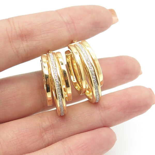 Imitation Diamond Hoop Earrings - Etsy