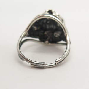 925 Sterling Silver Vintage BEAU Nugget Design Adjustable Ring Size 7.5 ...