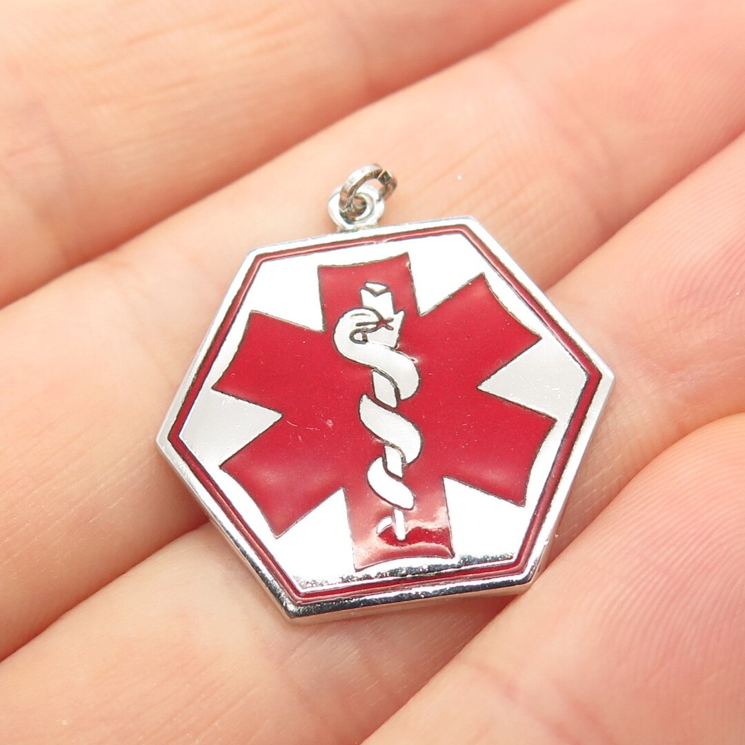 925 Sterling Vintage Griffith and Sons Co. Enamel Bowl of Hygeia and ...