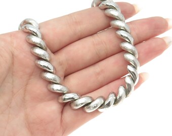 Vintage 17 in Italy San Marco Thick Necklace 925 Sterling Silver NC ...