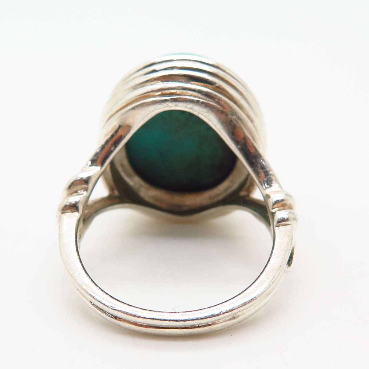 925 Sterling Silver Real Turquoise Gem Wrapped Design Ring - Etsy