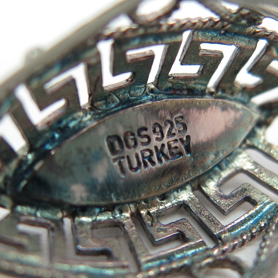 925 Sterling Silver Vintage Turkey Greek Maze Statement Ring Size 6 - Etsy