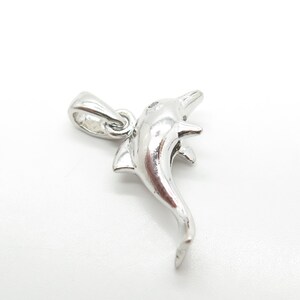925 Sterling Silver Vintage C Z Dolphin for Good Luck Pendant - Etsy