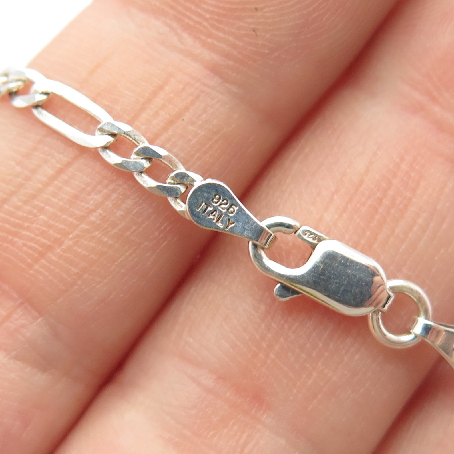 925 Sterling Silver Vintage P Lux Figaro Chain Necklace Etsy 925 Sterling Silver Vintage P Lux Figaro Chain Necklace Etsy