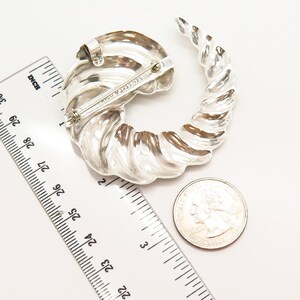 925 Sterling Silver Vintage Mexico Shell Design Large Pin Brooch - Etsy