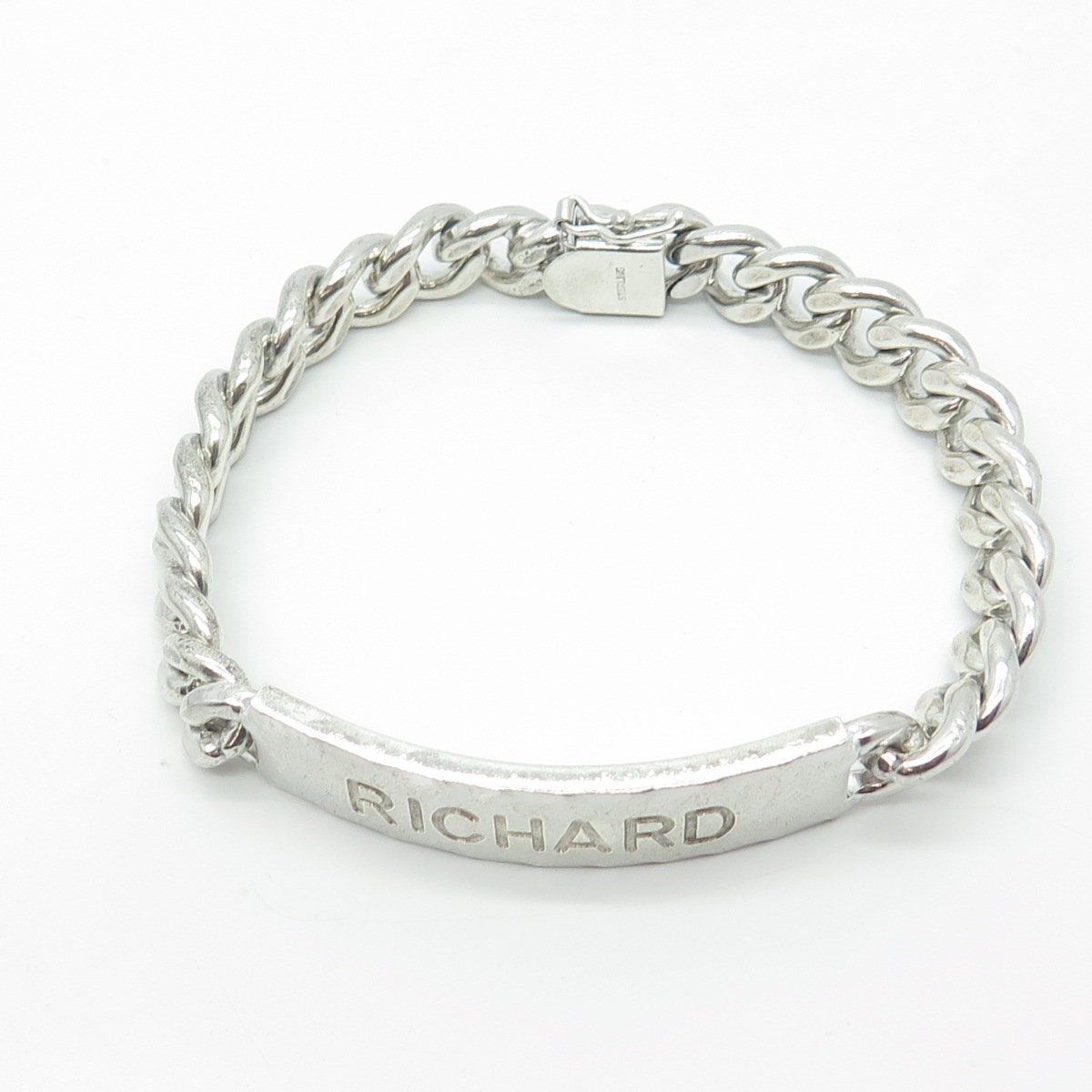 FORSTNER Sterling Silver Vintage Engraved "richard" Solid 61.3g ID ...