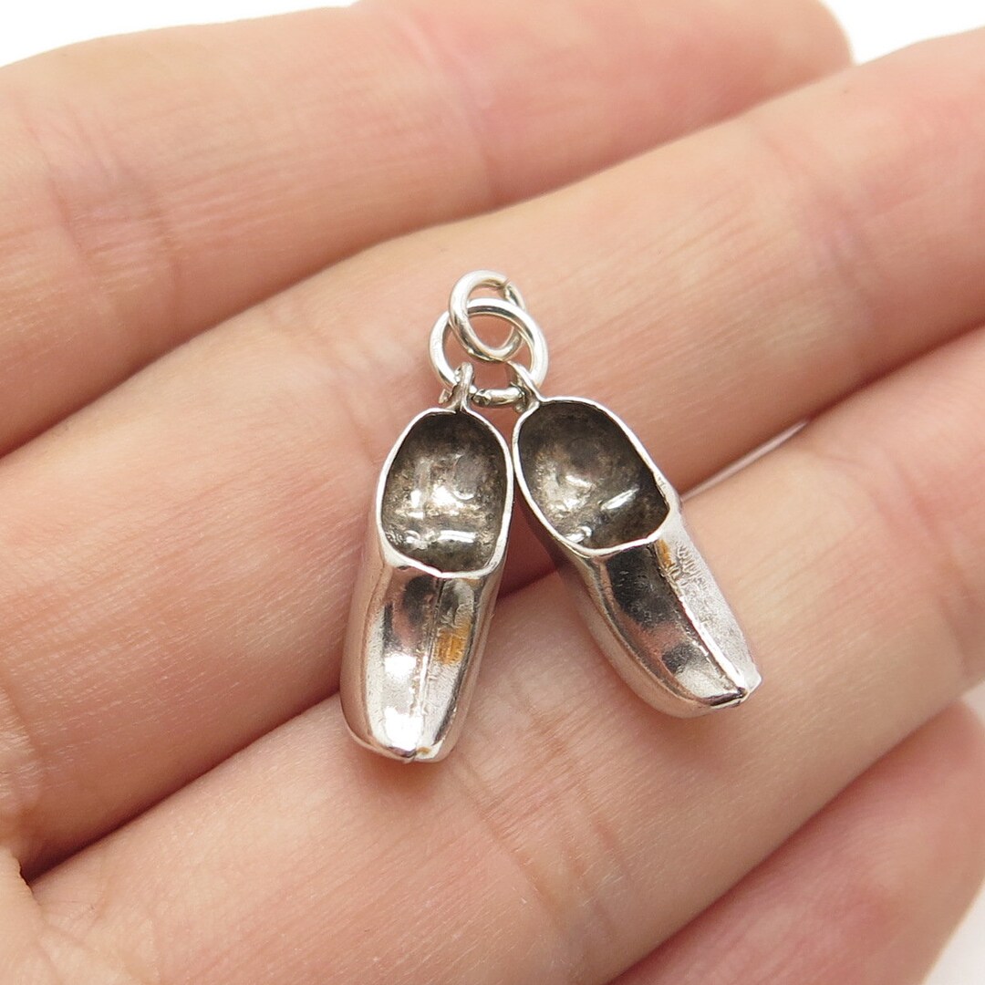 835 Silver Vintage Netherlands Dutch Clogs Charm Pendant - Etsy