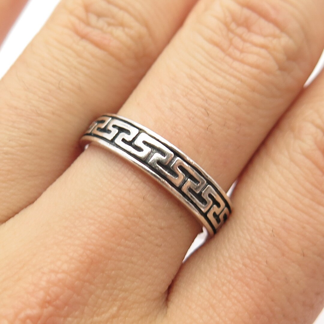 925 Sterling Silver Vintage Wheeler Mfg. of Lemmon Maze Band Ring Size ...