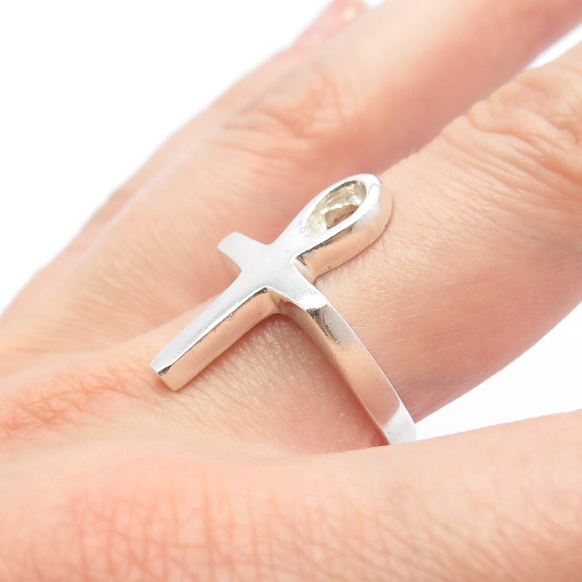 925 Sterling Silver Vintage Mexico Cross Ring Size 8.25 - Etsy