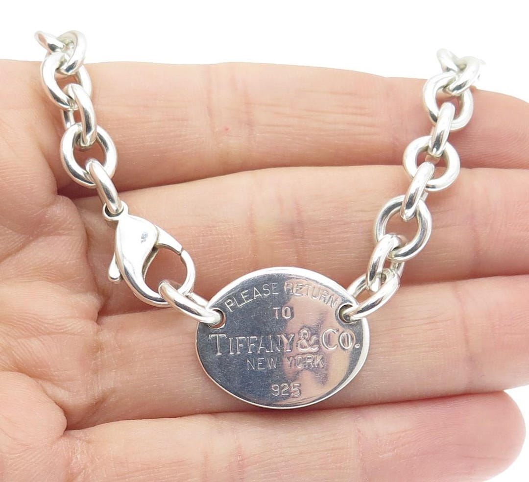 TIFFANY and CO. Sterling Silver Vintage return to Tiffany Tag Rolo ...