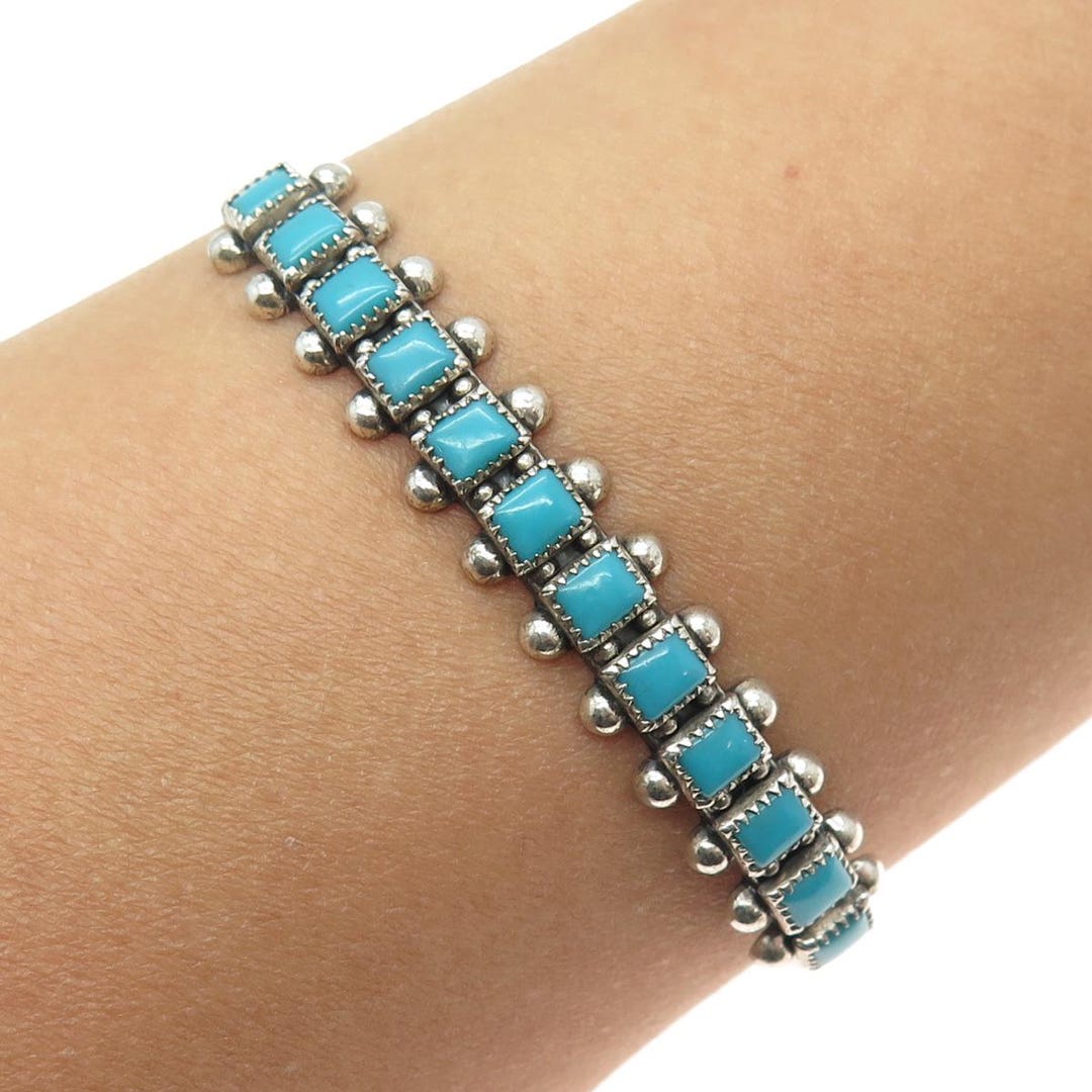 BELL TRADING POST Old Pawn Sterling Silver Turquoise Adjustable ...
