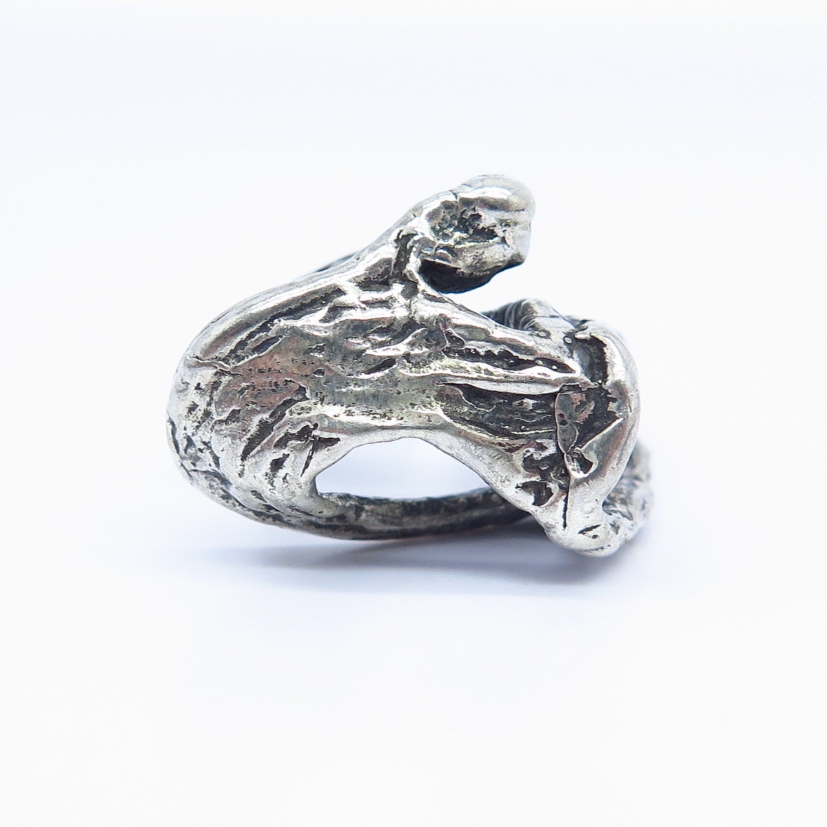 925 Sterling Silver Abstract Modernist Design Adjustable Ring - Etsy