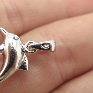 925 Sterling Silver Vintage C Z Dolphin for Good Luck Pendant - Etsy