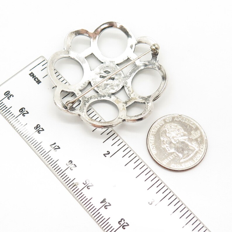 925 Sterling Silver Vintage Judith Jack Real Marcasite Gem Pin - Etsy