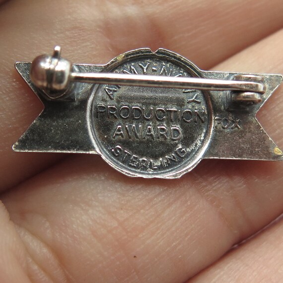 925 Sterling Silver Antique WWII Enamel Army-Navy Pro… - Gem