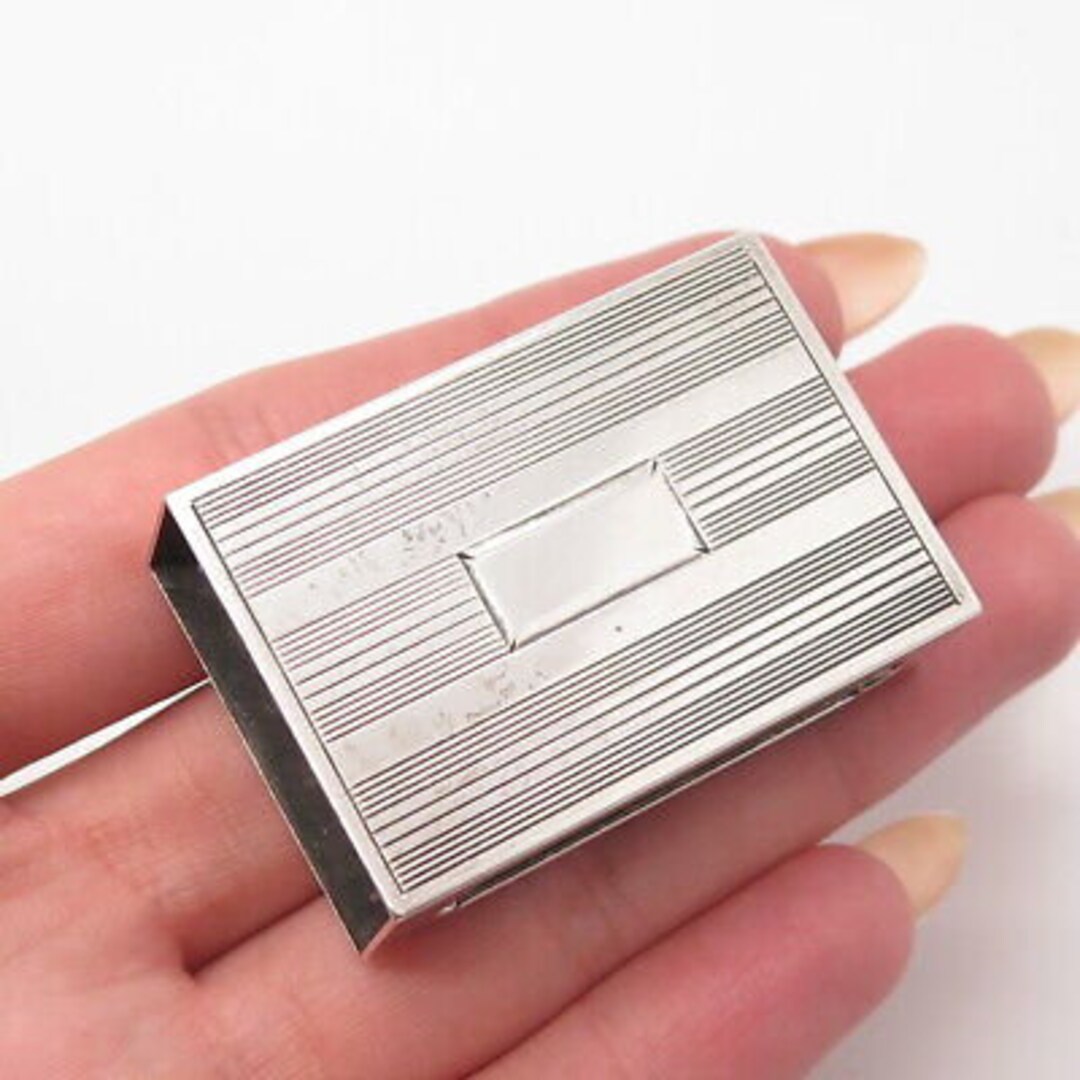 925 Sterling Silver Vintage Watrous Mfg. Co. Match Safe Case Holder - Etsy