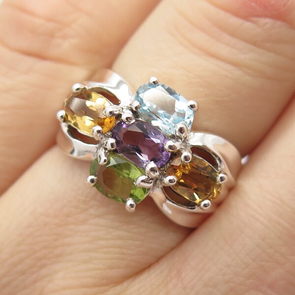 Multi Gem Ring - Etsy