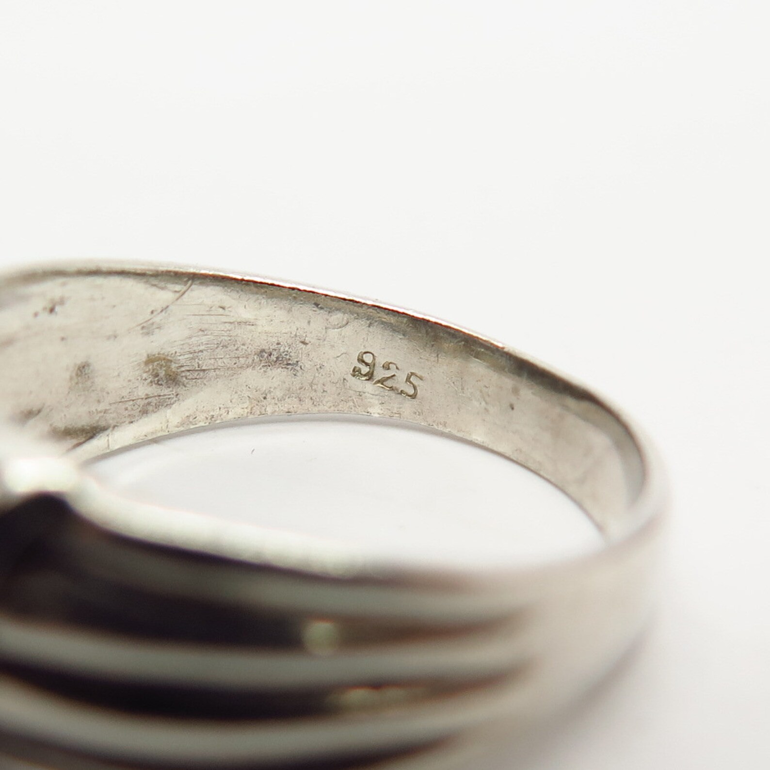 925 Sterling Silver Carved Stipe Design Ring Size 9 1/4 - Etsy UK