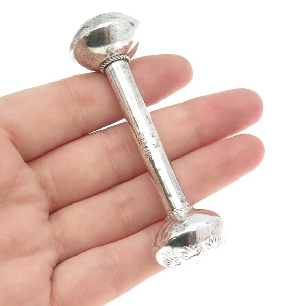 Silver Baby Rattle - Etsy