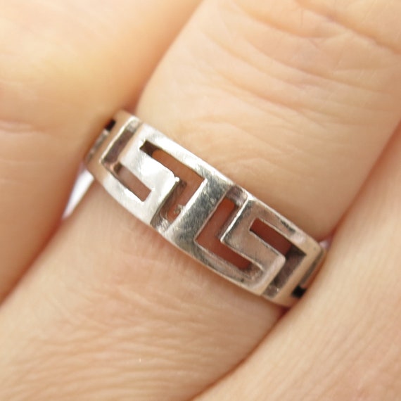 925 Sterling Silver Vintage Greek Maze Ring Size 6 3/4 - Etsy