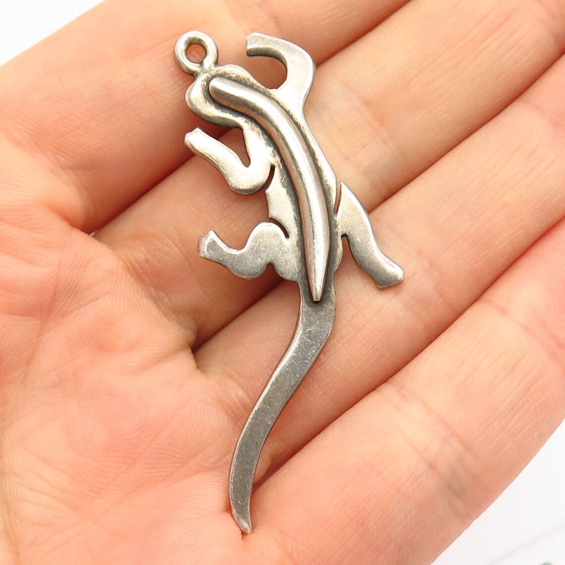 925 Sterling Silver Iguana / Lizard Design Pendant | Etsy