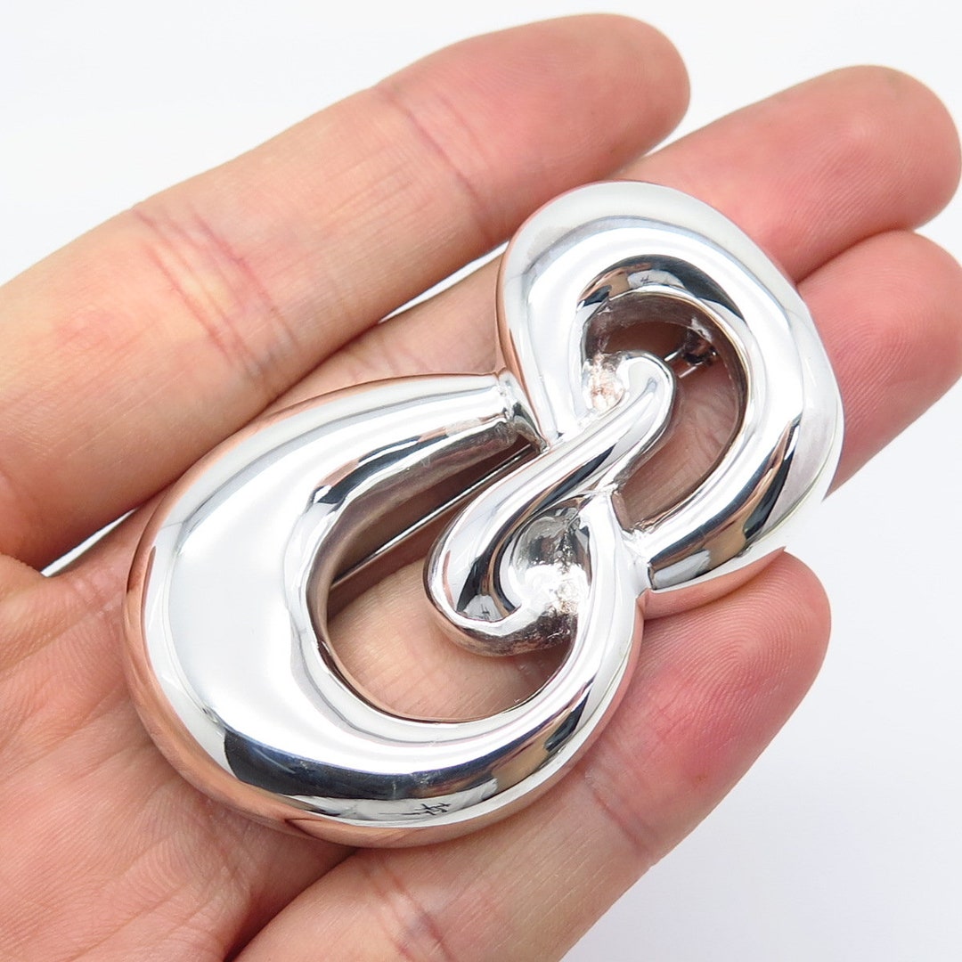 925 Sterling Silver Vintage Krypell Modernist Pin Brooch - Etsy