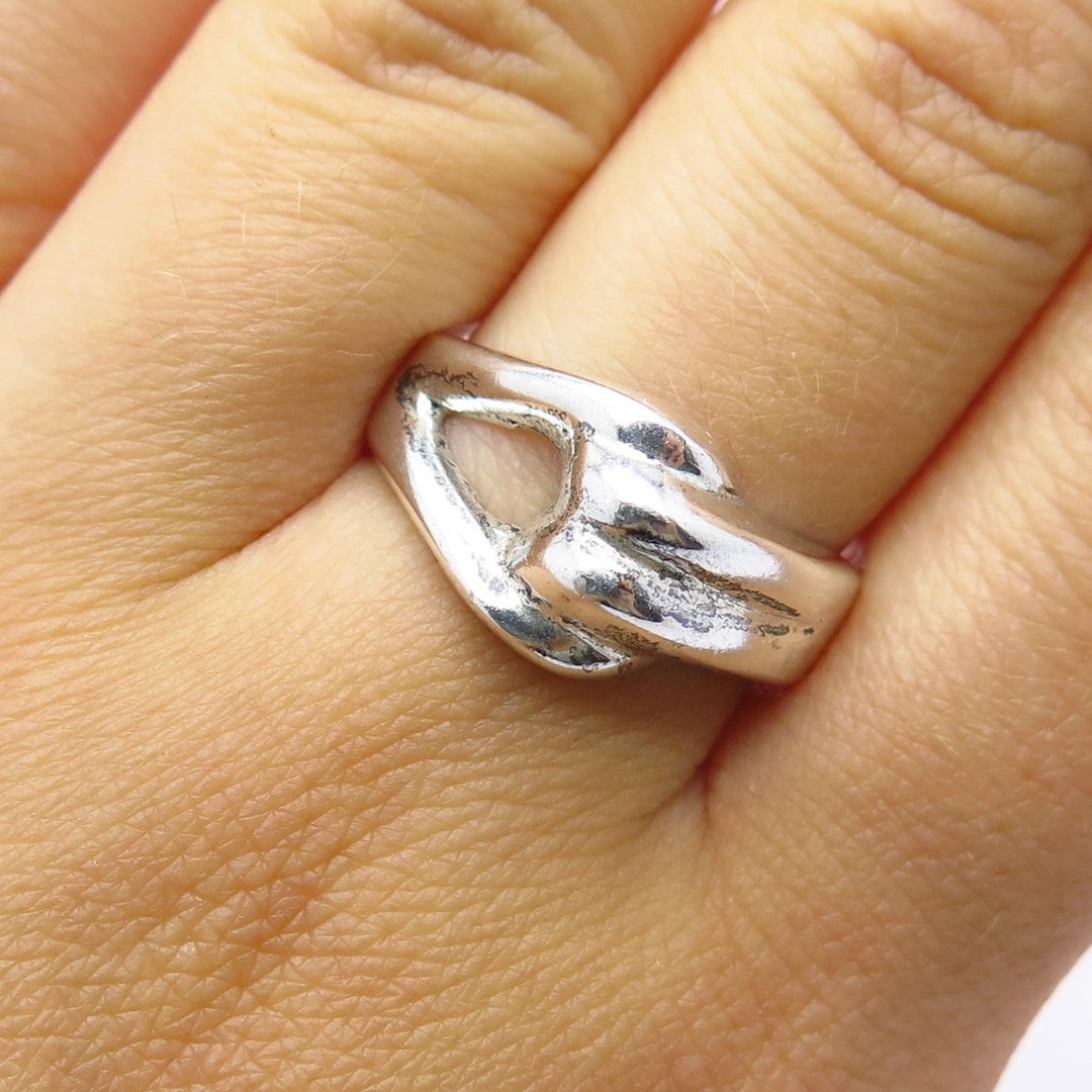 925 Sterling Silver Vintage Mexico Knot Ring Size 8 - Etsy
