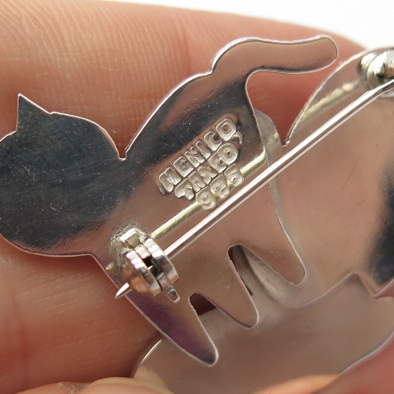 925 Sterling Silver Vintage Mexico Cats Pin Brooch - Etsy