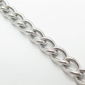 925 Sterling Silver Vintage Cable Link Bracelet 7" - Etsy