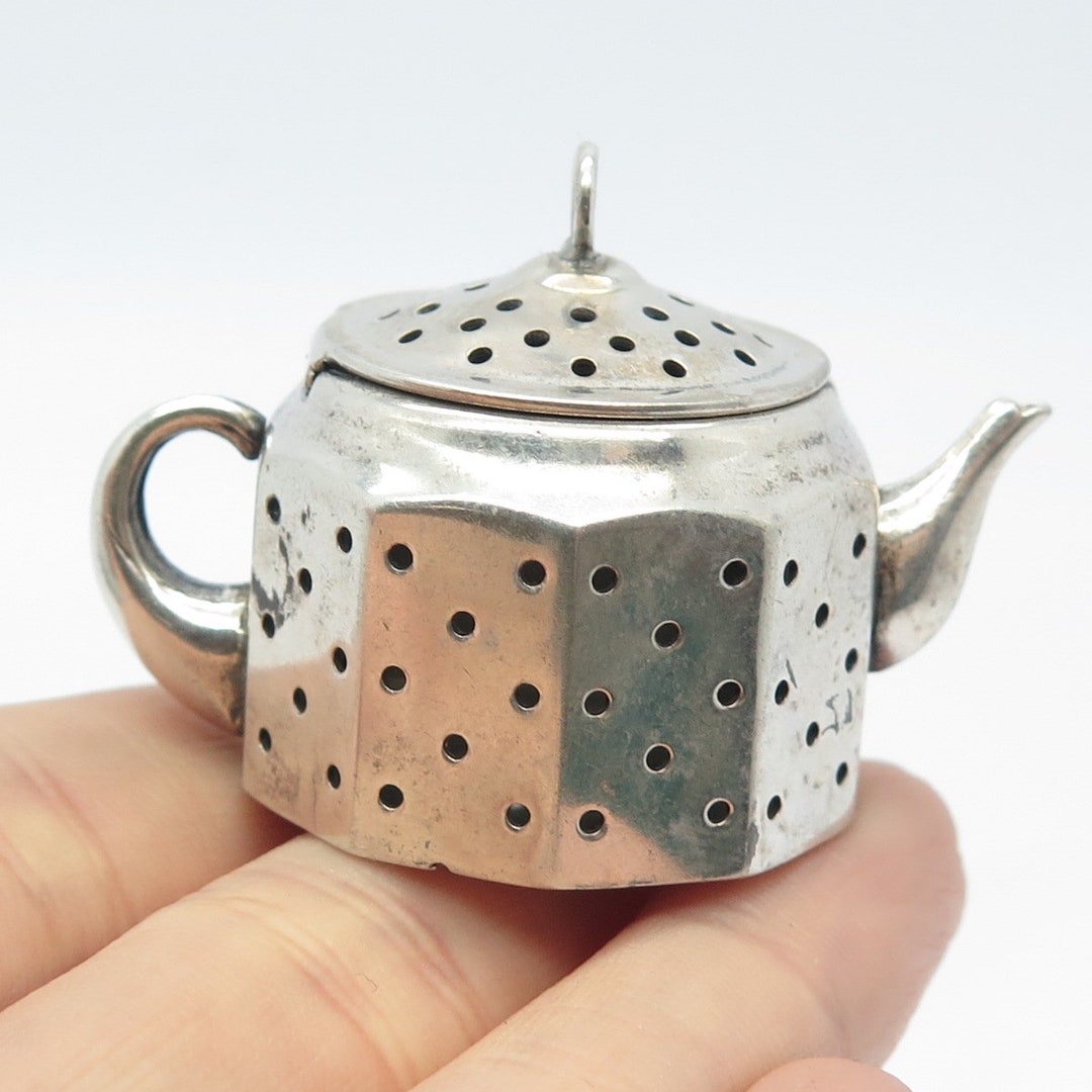 925 Sterling Silver Antique Amcraft Attleboro Mass Teapot Tea Diffuser ...