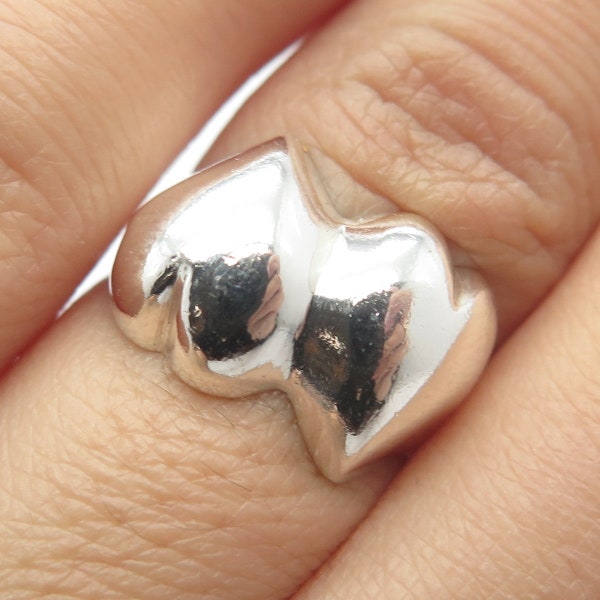 Vintage Puffy Heart Ring - Etsy